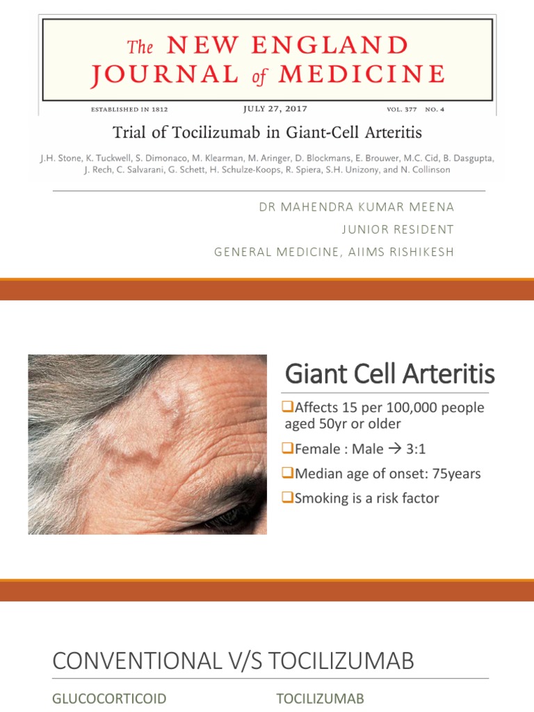 Tocilizumab Giant Cell Arteritis | PDF | Clinical Trial | Dose ...