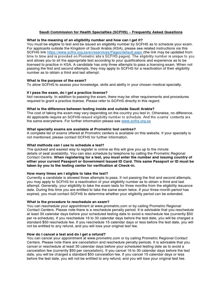 SCFHS | PDF | Identity Document | Test (Assessment)