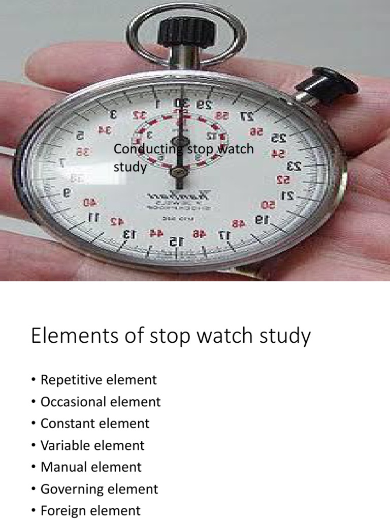 Stop Watch Study | PDF