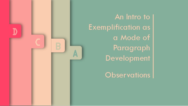 An Intro To Exemplification As A Mode of Paragraph Development ...