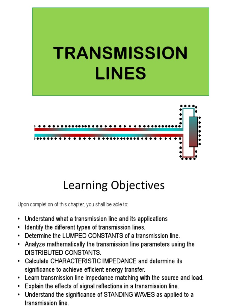 Transmission Line Lecture 1revised | PDF | Transmission Line | Coaxial ...