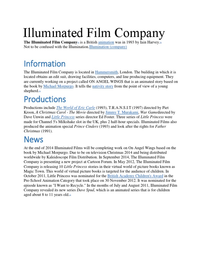 Illuminated Film Company Overview | PDF