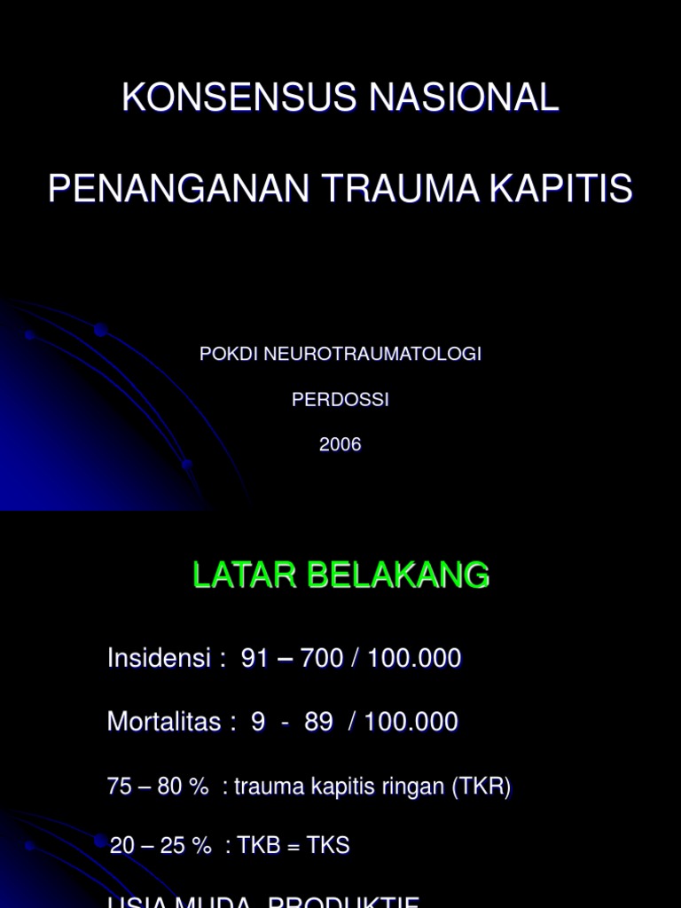 Konsensus Trauma Kapitis | PDF