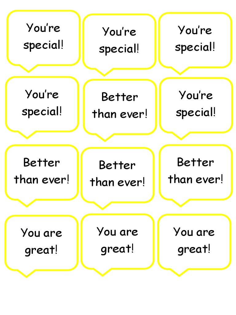 You're Special! You're Special! You're Special! | PDF
