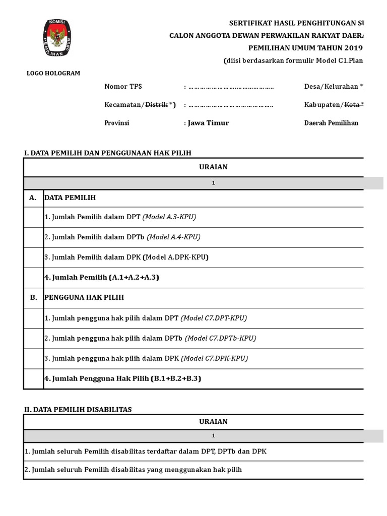 C1 DPR Versi 2.1 | PDF