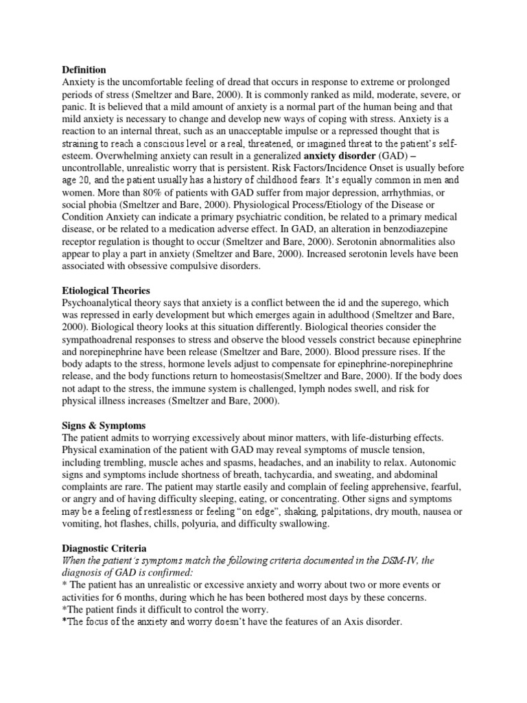 When The Patient's Symptoms Match The Following Criteria Documented in ...