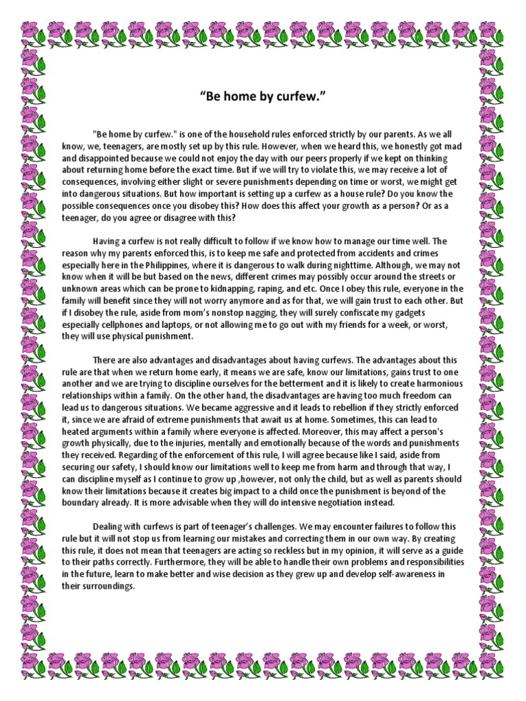 Be Home by Curfew | PDF | Facebook | Behavioural Sciences