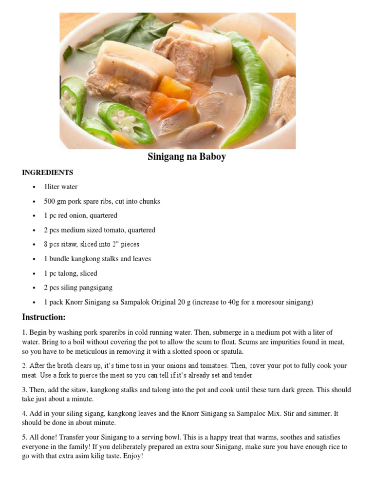 Filipino Food | PDF | Garlic | Cooking