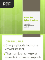 Syllabication Rules | PDF