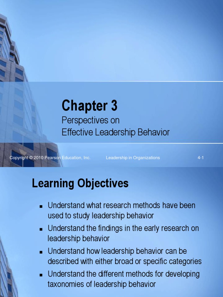 Perspectives On Effective Leadership Behavior | PDF | Goal | Leadership
