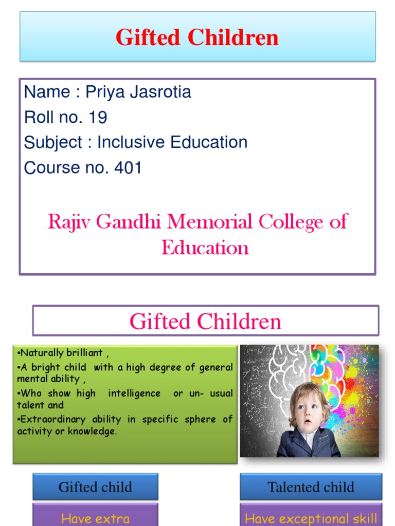 Gifted Children | PDF | Intellectual Giftedness | Gifted Education