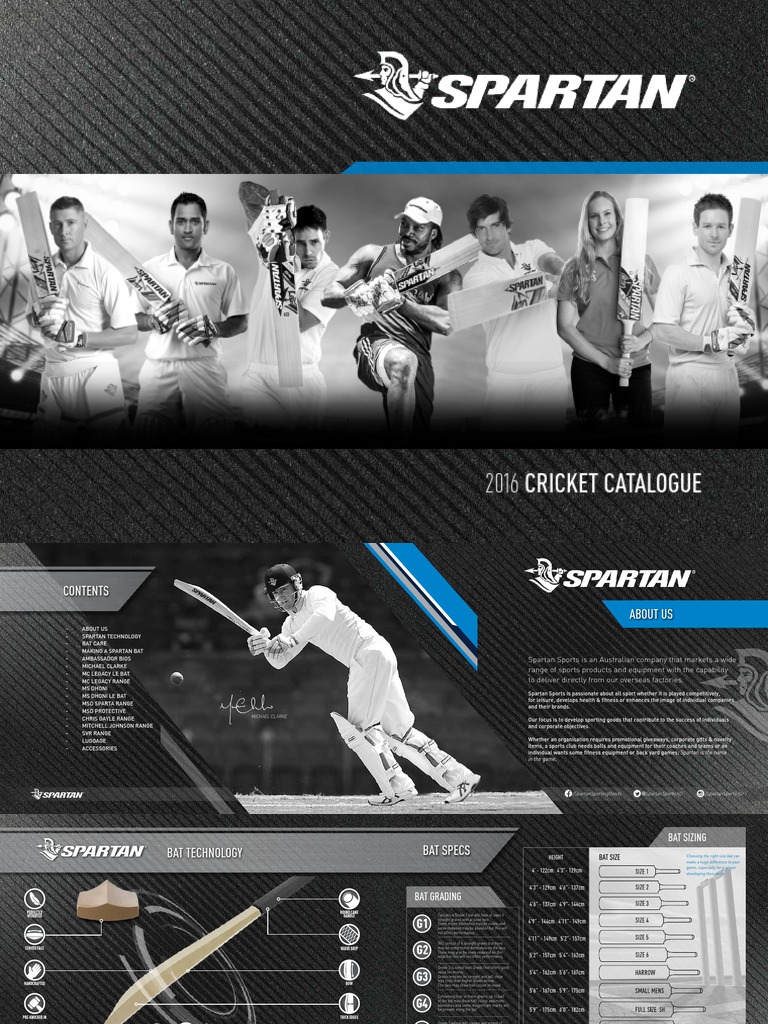 2016 Spartan Cricket Equipment Catalogue | PDF | Cricket | Ball Games