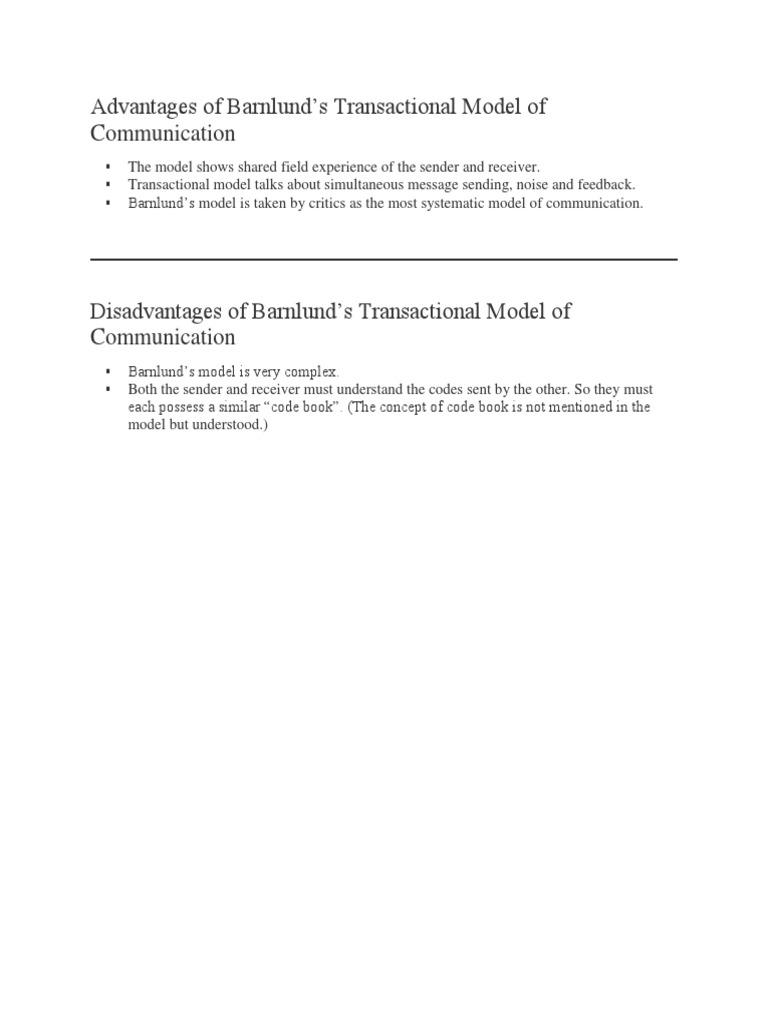 Advantages of Barnlund | PDF