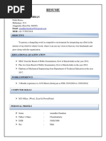 G. Ananthan's Professional Resume | PDF | Career & Growth | Wellness