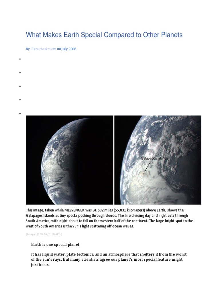 Earth Is Unique | PDF | Earth Analog | Exoplanet
