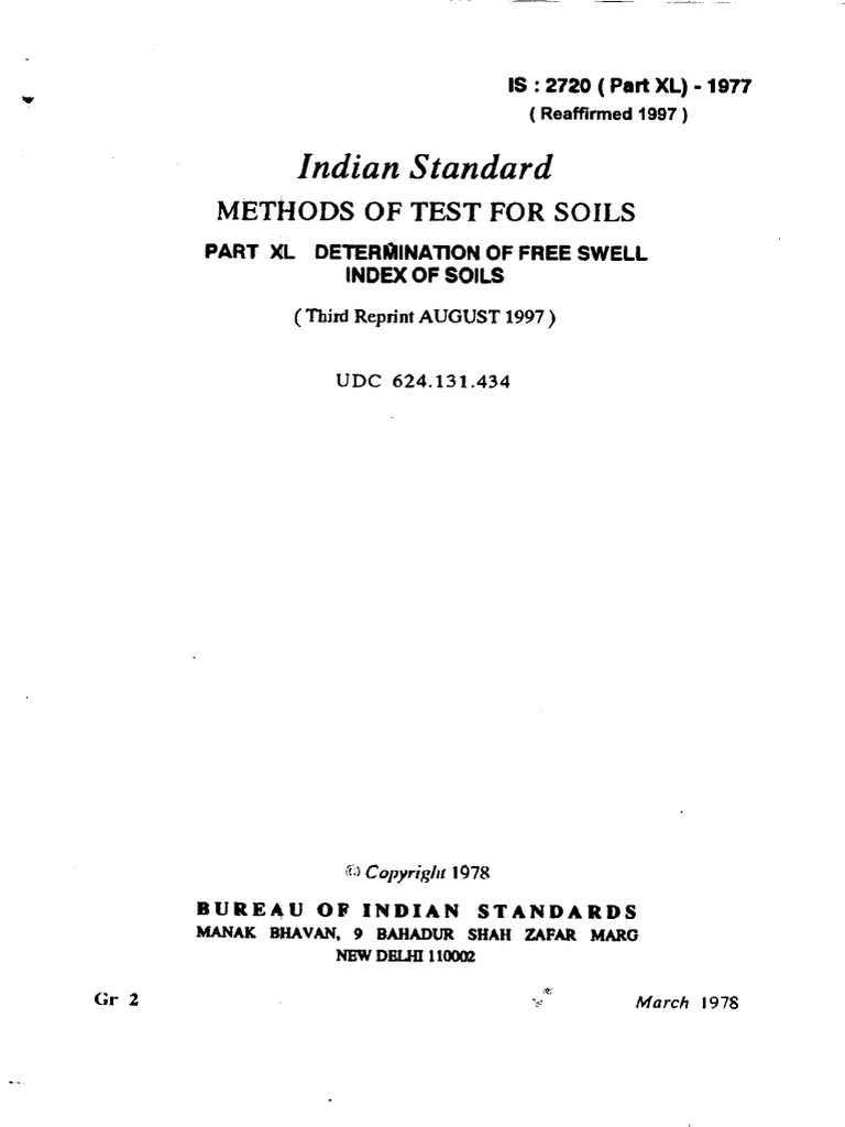 Is 2720 Part 40-1977 PDF | PDF