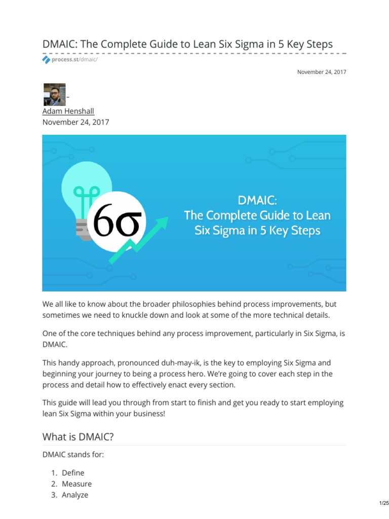 Process - st-dMAIC The Complete Guide To Lean Six Sigma in 5 Key Steps ...