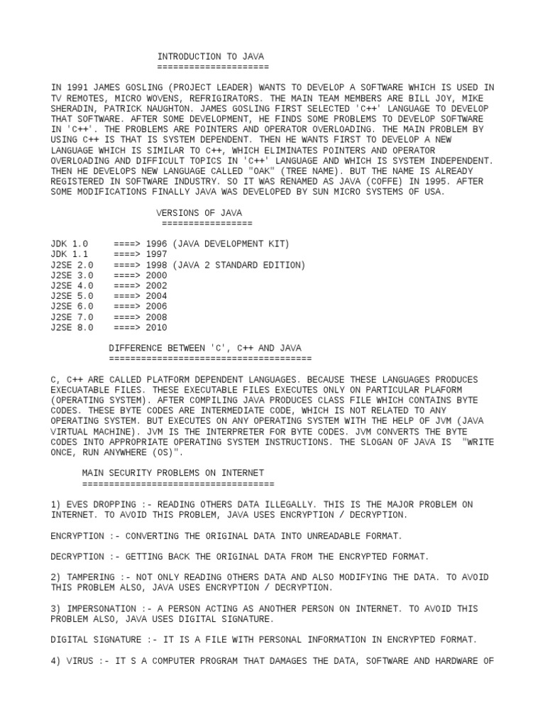 Core Java | PDF | Java (Programming Language) | Data Type