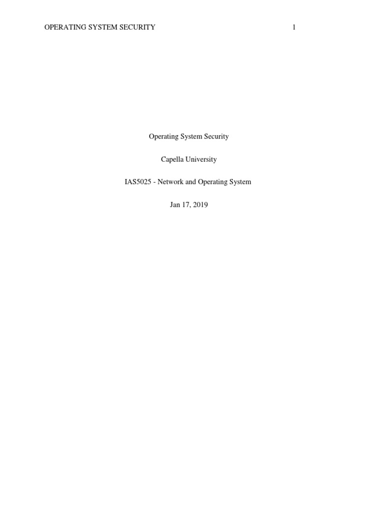 Operating System SecurityWA | PDF | Operating System | Information Security