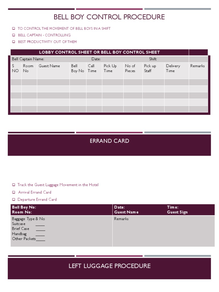 Bell Boy Control Procedures Guide | PDF