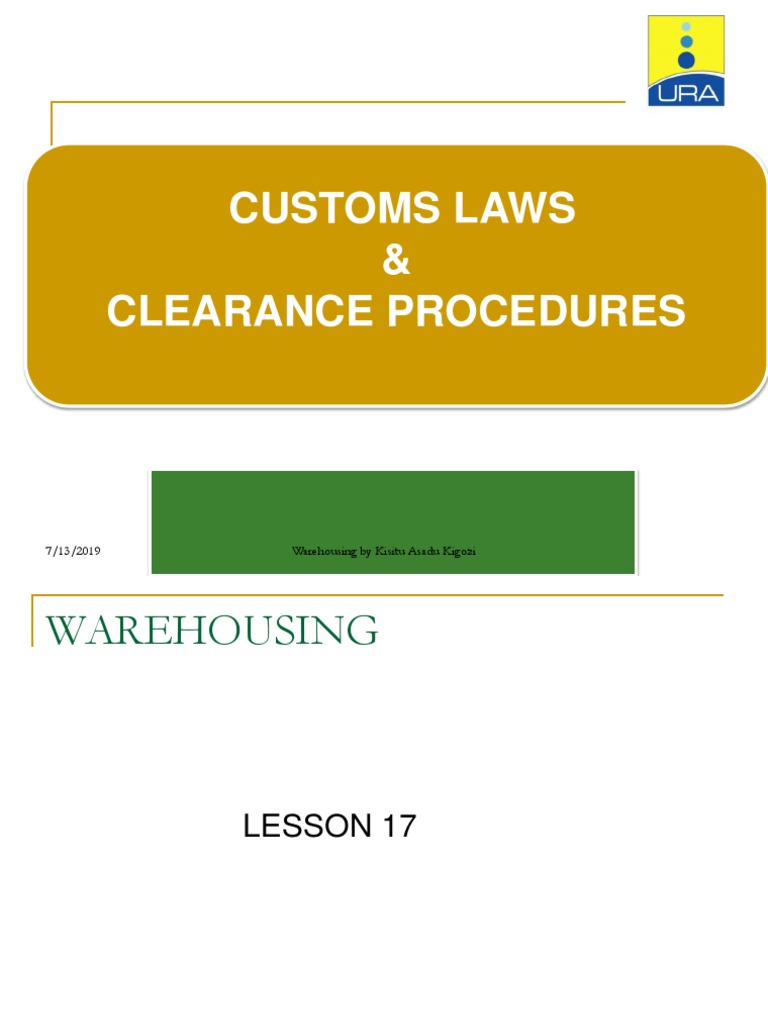 Customs Bonded Warehouse Procedures | PDF | Warehouse | Supply Chain ...