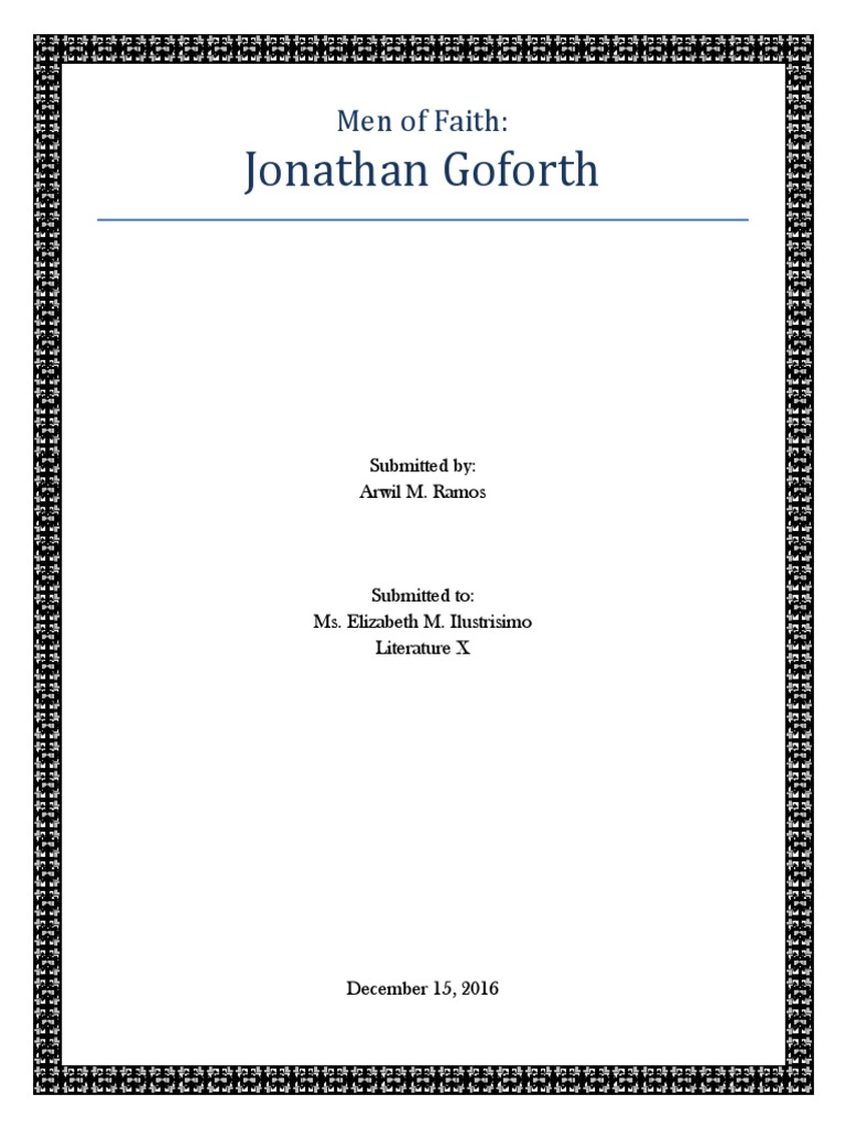 Jonathan Goforth Book Report Summary | PDF | Jesus