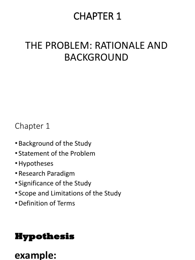 The Problem: Rationale and Background | PDF | Sampling (Statistics ...