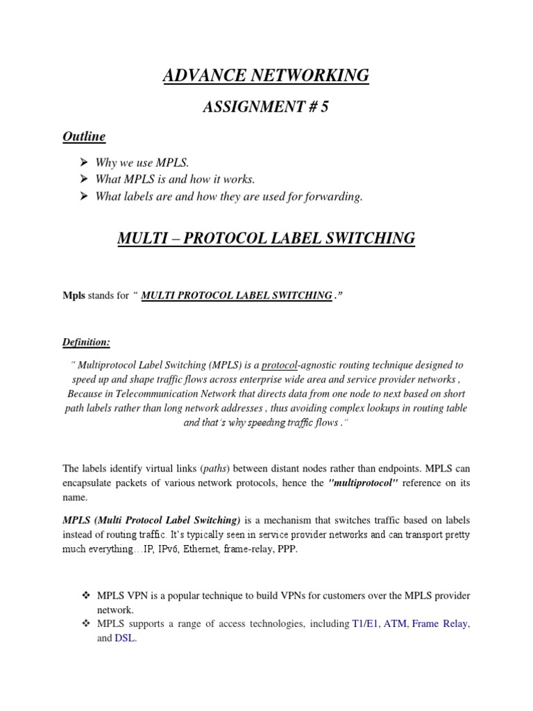 Advance Networkin1 (Repaired) | PDF | Multiprotocol Label Switching ...