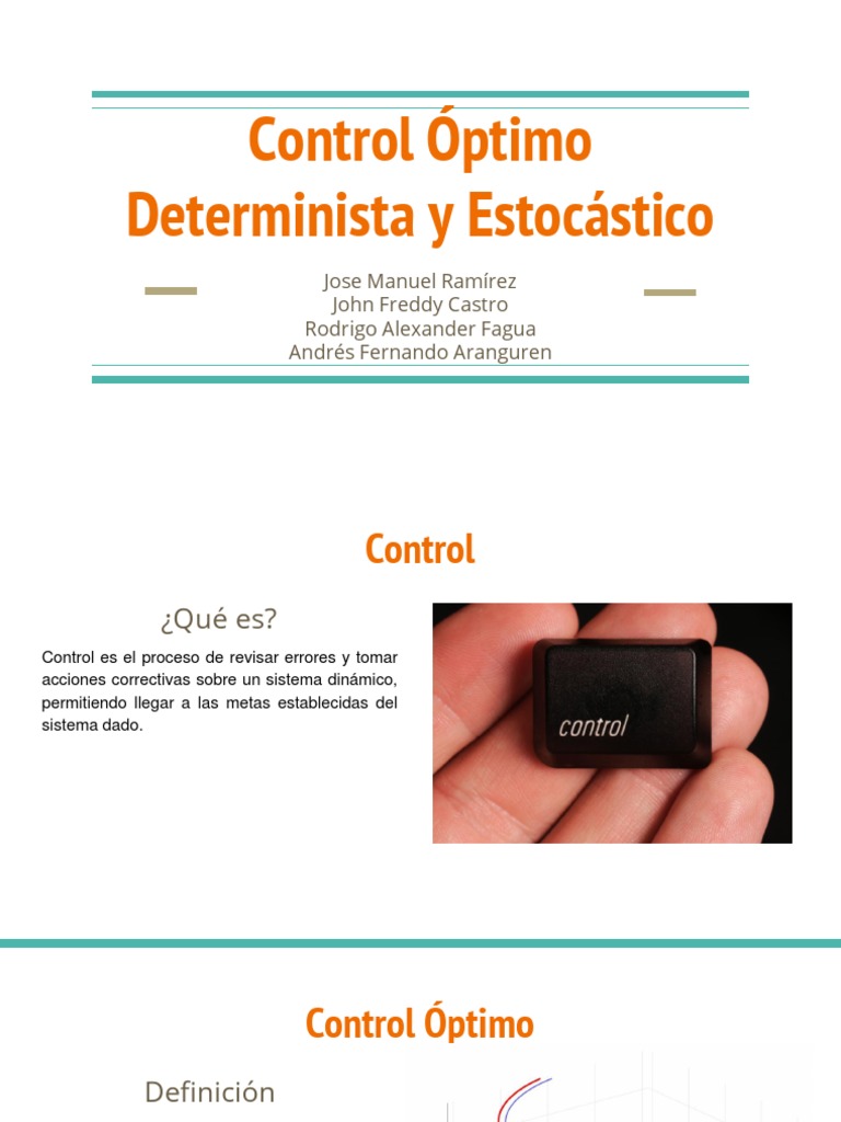 Control Óptimo Determinista y Estocástico | PDF | Ecuaciones diferenciales | Ecuaciones
