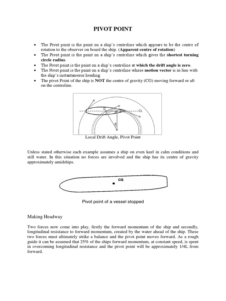 Ship Handling - Pivot Point | PDF | Tugboat | Force