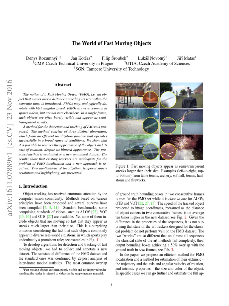 World of Fast Moving Object | PDF | Rotation Around A Fixed Axis ...