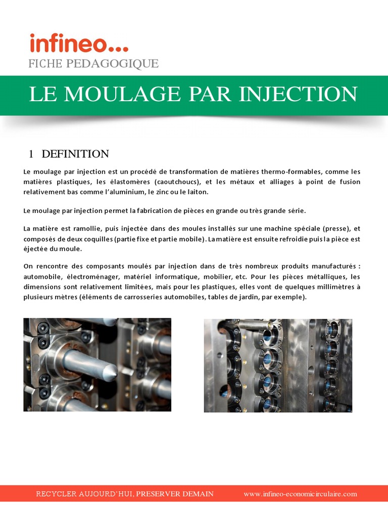 Le Moulage Par Injection MAJ 2018 PDF | PDF | Processus industriels | Chimie