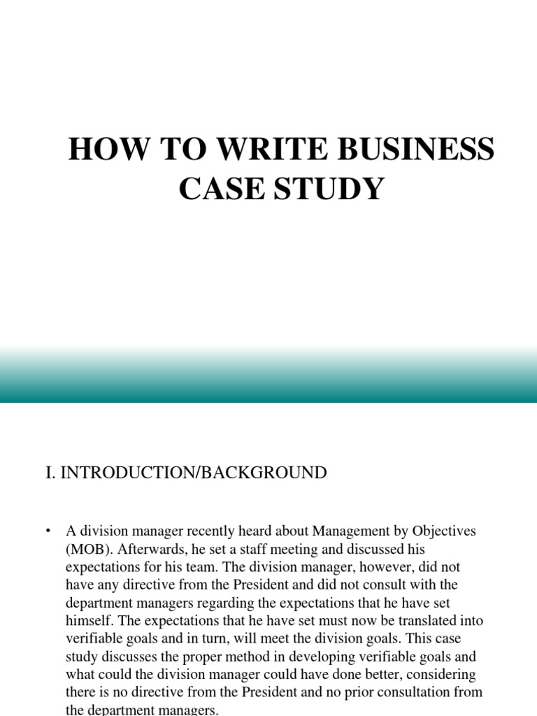 Business Case Study Format | PDF | Goal | Business Process