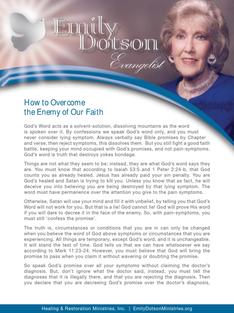 How To Overcome The Enemy of Our Faith | PDF | Satan | Jesus