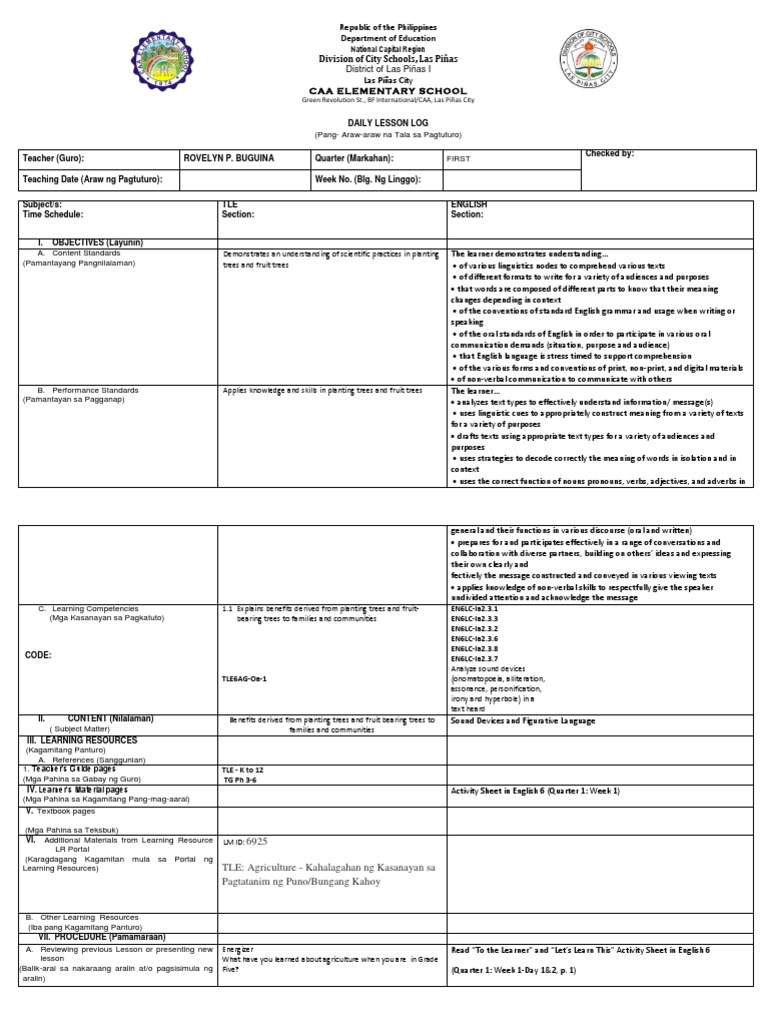 Eng and Tle | PDF | Reading Comprehension | Communication