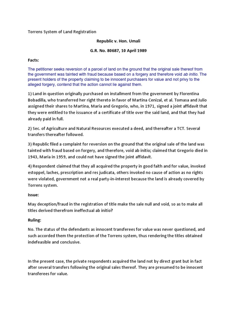 Land Titles Case Digest Week1 | PDF | Foreclosure | Real Property