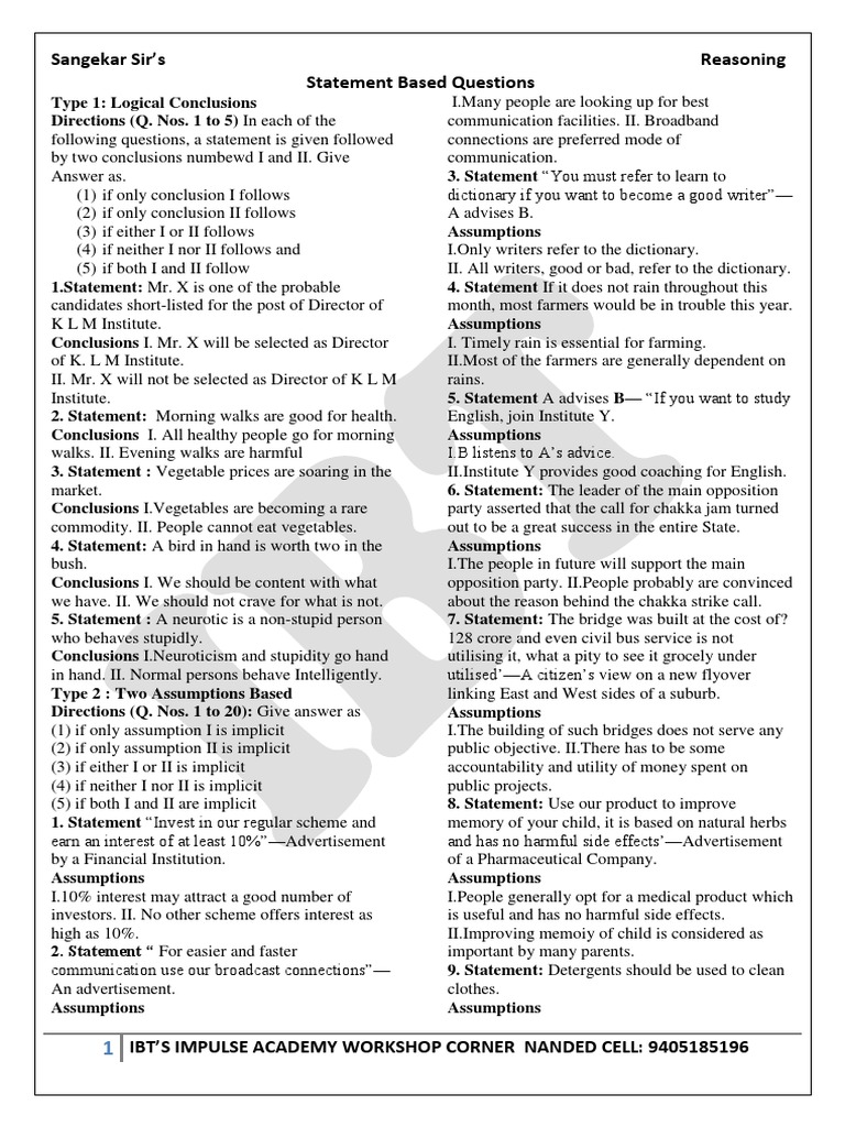 12 Statement Based Questions | PDF | Malaria | Taxes