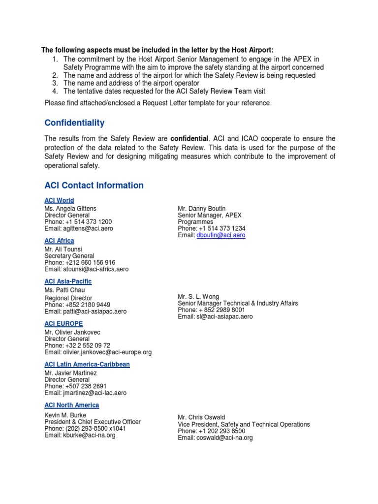 Airport Safety Review Request | PDF | Aviation | Business