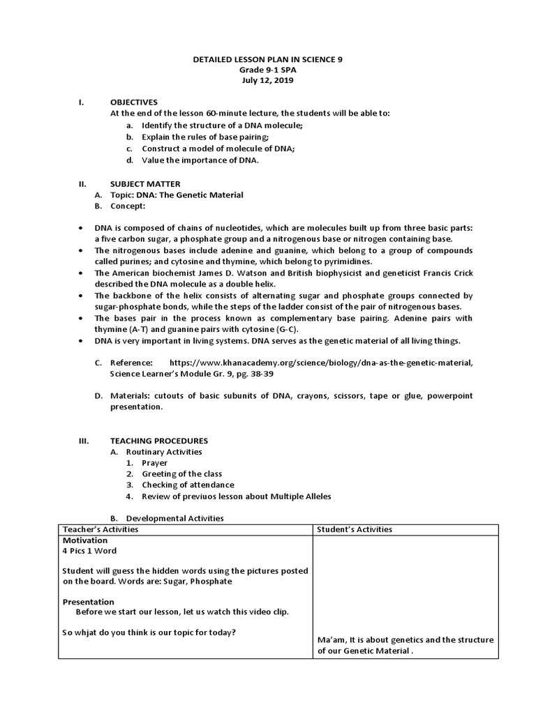 DLP-DNA Genetic Material 071219 | PDF | Nucleotides | Dna