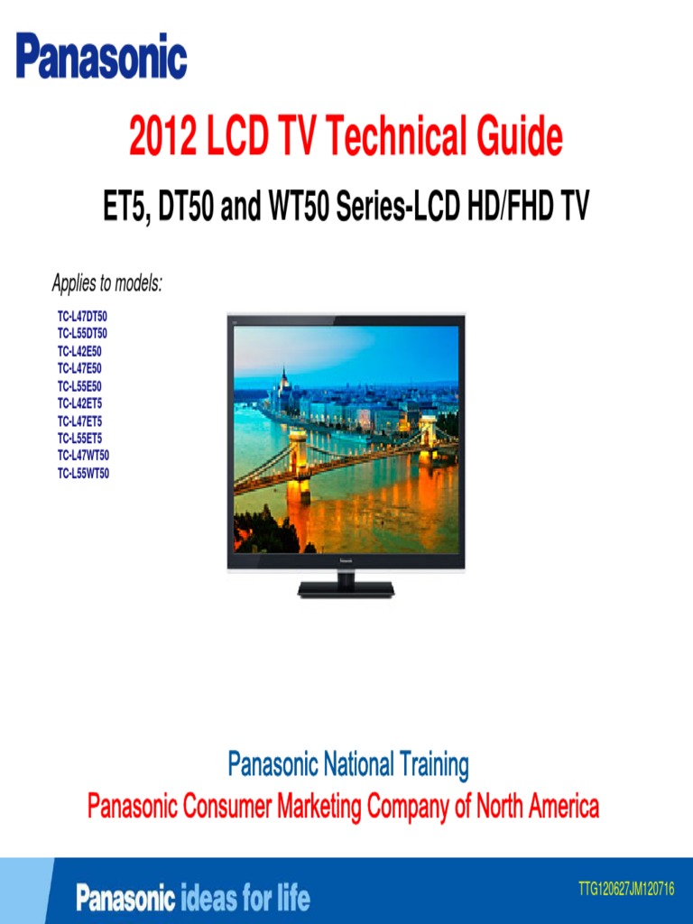 Panasonic 2012 LCD-TV Et5 Dt50 Wt50 Series Technical Guide | Download ...