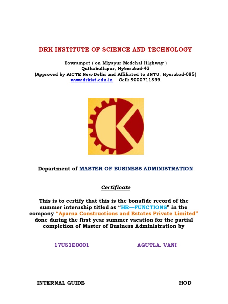 DRK Institute of Science and Technology | PDF | Technology & Engineering