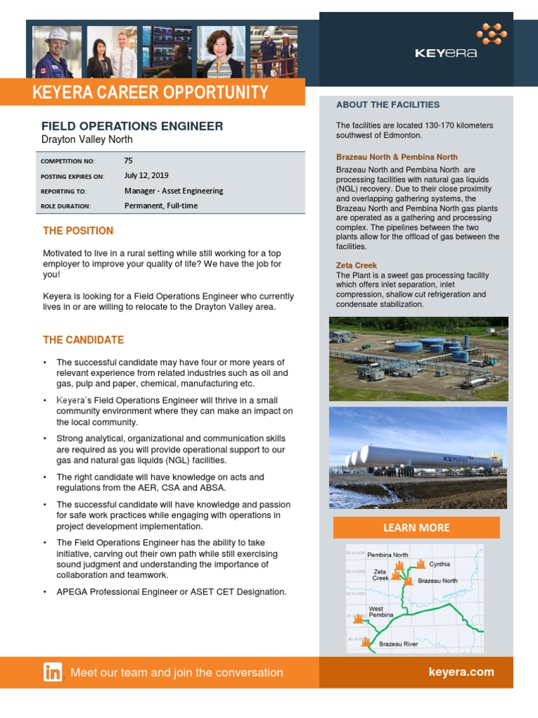 Field Operations Engineer - DV North - July.12.19 | PDF | Natural Gas ...