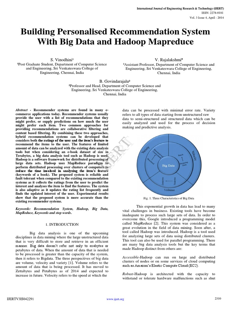 Recommendation System | PDF | Big Data | Apache Hadoop