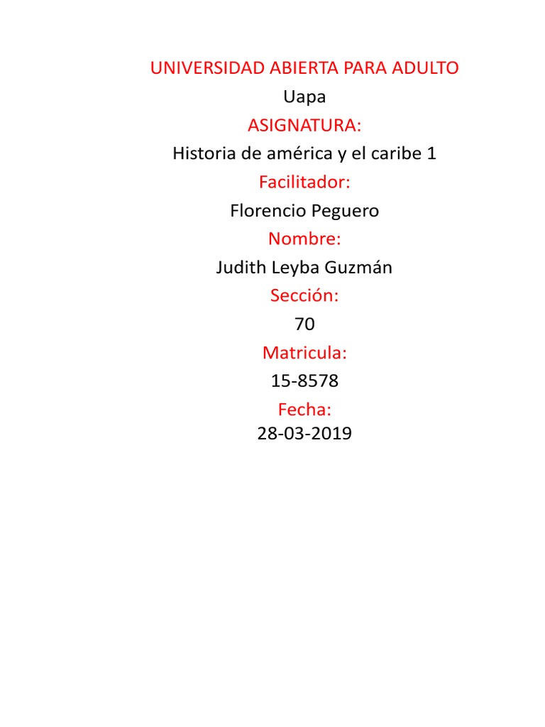 Tarea 2 de Historia de America y El Carbe 1 | PDF | España | Comercio