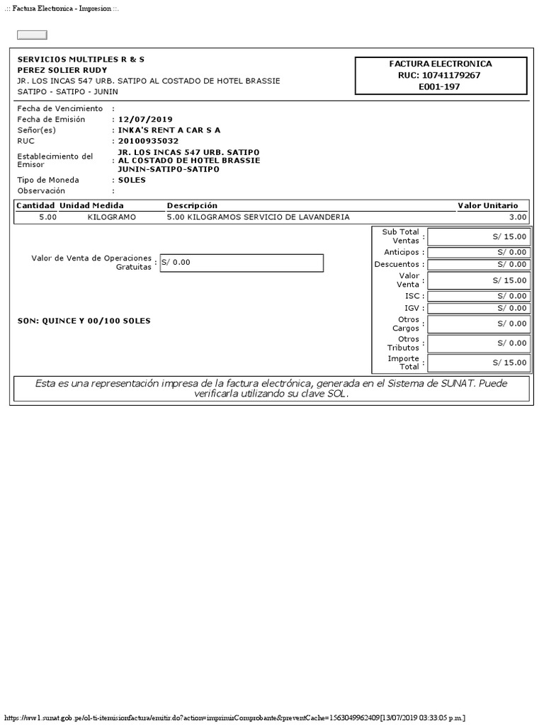 Factura Electronica - Impresion | PDF | Tecnología bancaria | Pagos