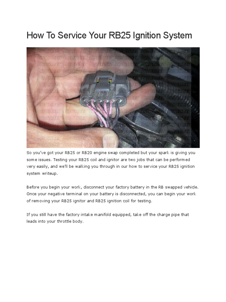 How To Service Your RB25 Ignition System | PDF | Ignition System ...