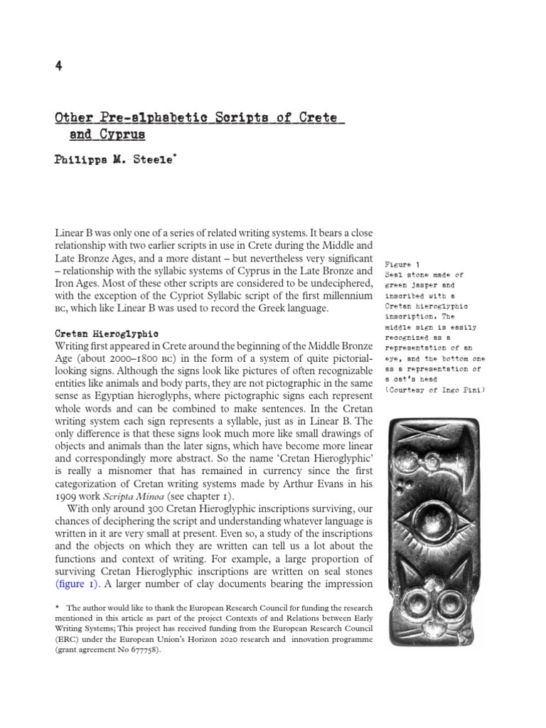 Other Pre-Alphabetic Scripts of Crete A PDF | PDF | Greek Language ...