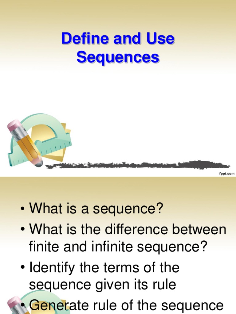 Define Sequences, Terms, Rules & Graphing Techniques | PDF | Sequence ...