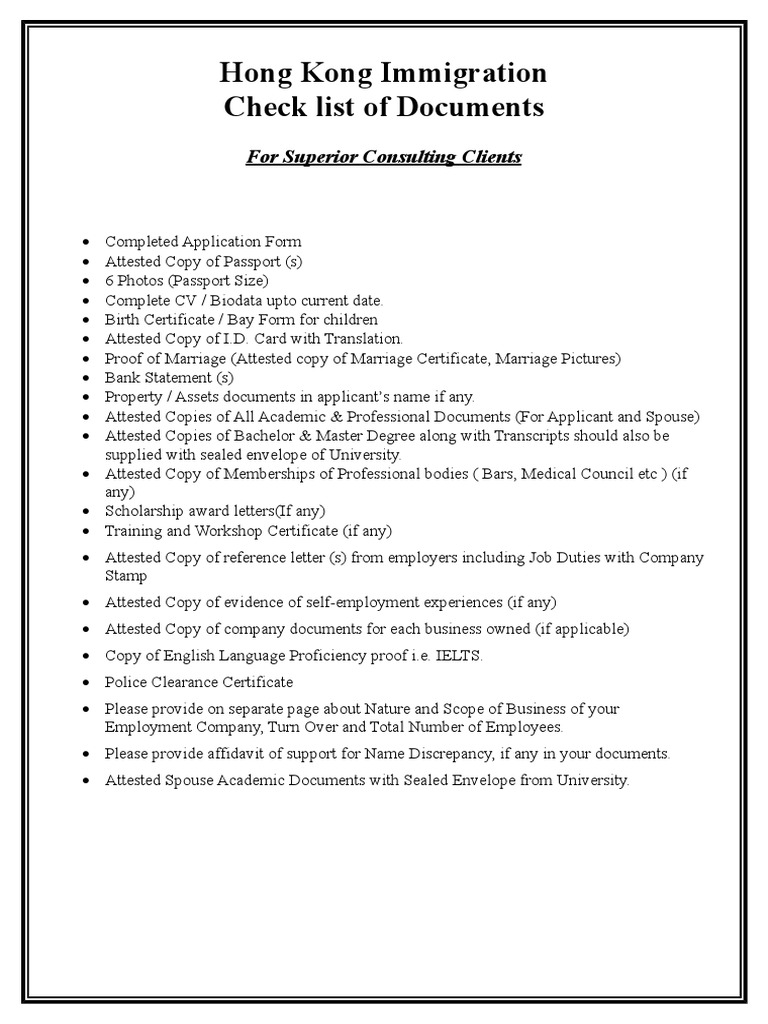 Checklist For Skilled Workers | PDF | Career & Growth