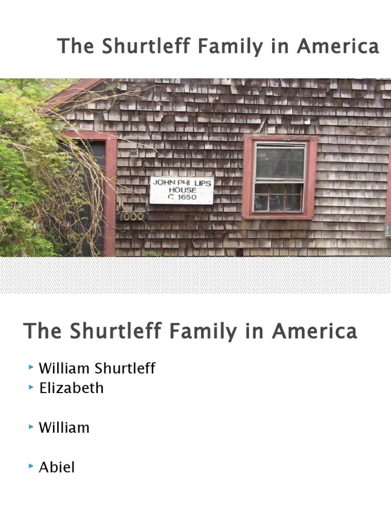 Shurtleff Family in America | PDF